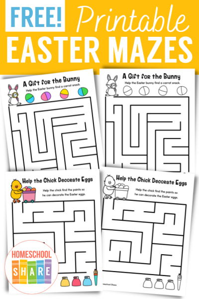 Easy Easter Mazes (free!) - Homeschool Share