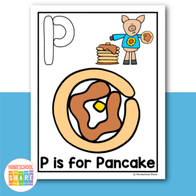 If You Give a Pig a Pancake ABC Playdough Mats - Homeschool Share
