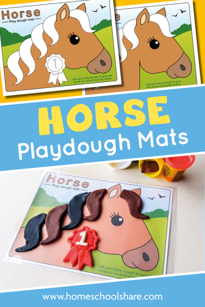 Horse Playdough Mat Printables (free!) - Homeschool Share