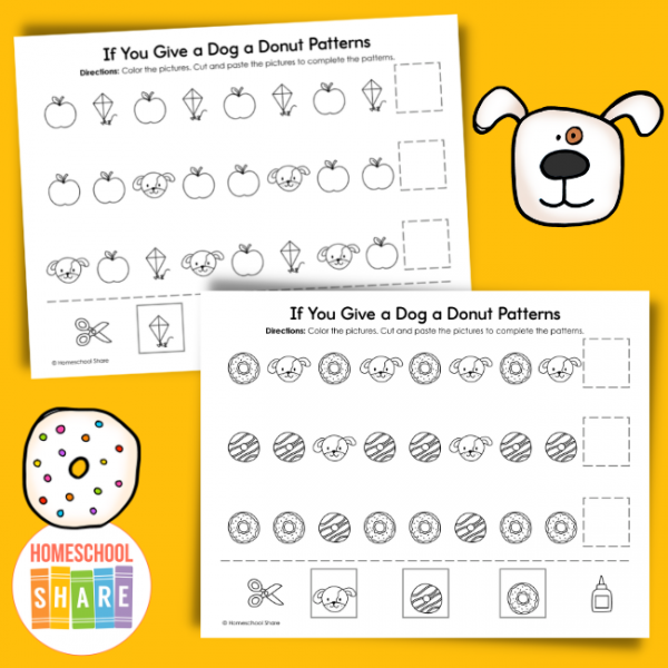 If You Give a Dog a Donut ABC Playdough Mats - Homeschool Share