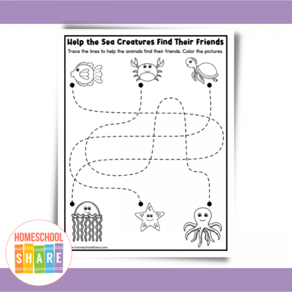 Jellyfish Worksheets for Preschoolers (free!) - Homeschool Share