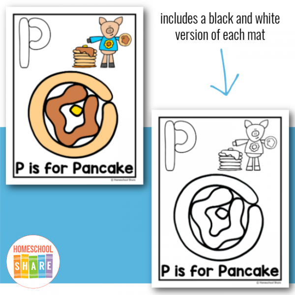If You Give a Pig a Pancake ABC Playdough Mats - Homeschool Share