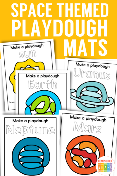 Space Playdough Mats (free!) - Homeschool Share