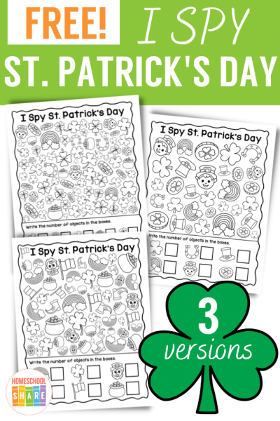 St. Patrick's Day I Spy (three versions!) - Homeschool Share