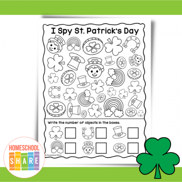 St. Patrick's Day I Spy (three versions!) - Homeschool Share