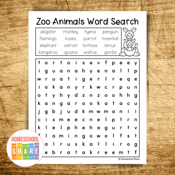 Zoo Animals Word Search free Homeschool Share Zoo Animals Word Search free Homeschool Share
