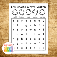 Autumn Word Search - Homeschool Share
