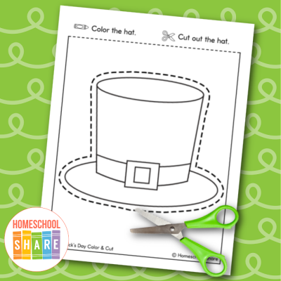 St. Patrick's Day Cutting Practice (free!) - Homeschool Share