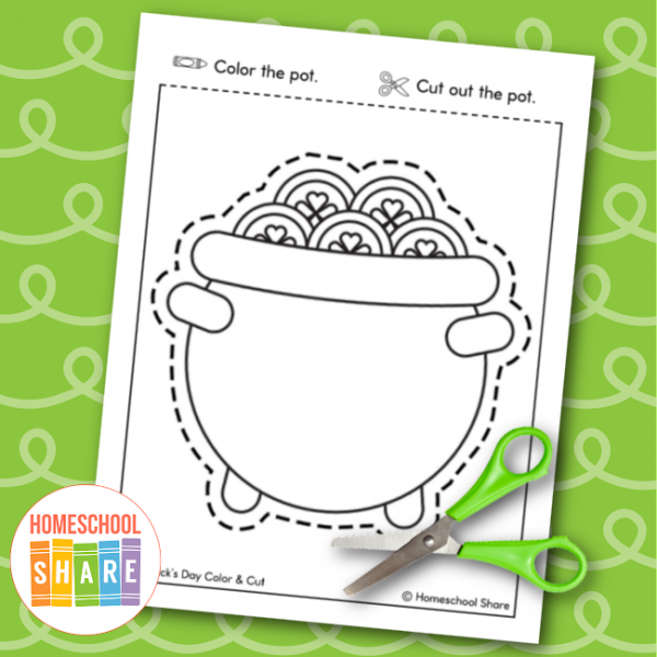 St. Patrick's Day Cutting Practice (free!) - Homeschool Share