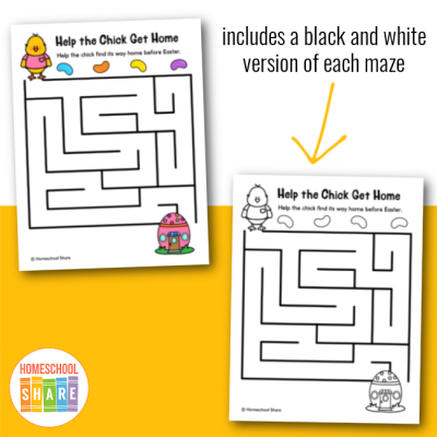 Easy Easter Mazes (free!) - Homeschool Share