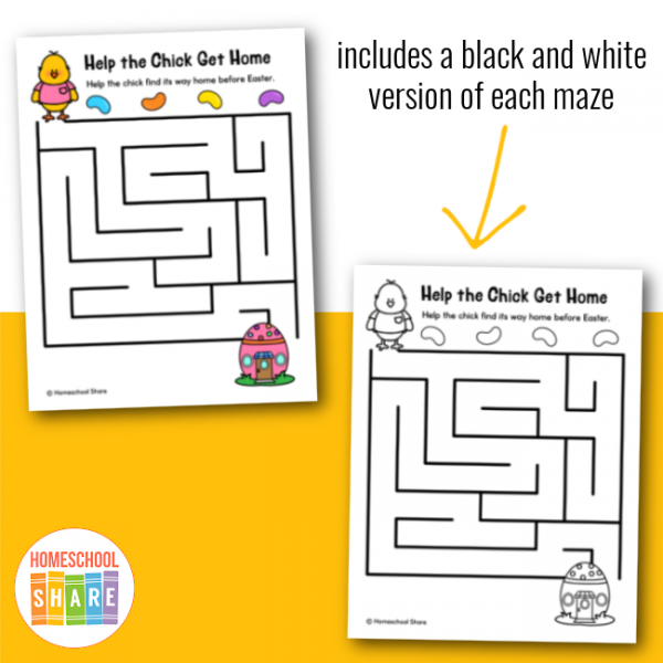 Easy Easter Mazes (free!) - Homeschool Share