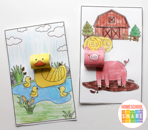 Cut and Paste Farm Animals (free printable crafts!) - Homeschool Share