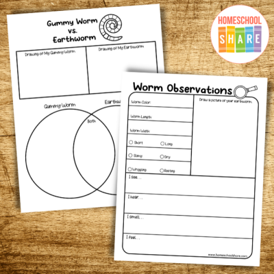 Earthworm Worksheets (free!) - Homeschool Share
