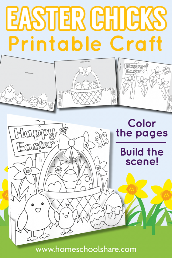 Free Printable Easter Chicks Craft - Homeschool Share