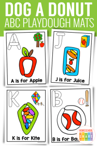 If You Give a Dog a Donut ABC Playdough Mats - Homeschool Share
