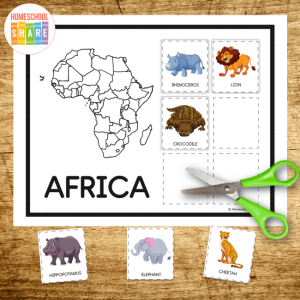 Animals and Their Continents Worksheet Set - Homeschool Share