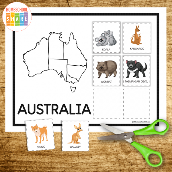 Animals and Their Continents Worksheet Set - Homeschool Share