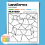 Landforms Color by Number Printables - Homeschool Share