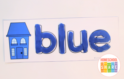 House Color Word Playdough Mats - Homeschool Share