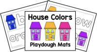 House Color Word Playdough Mats - Homeschool Share