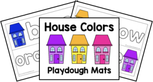 House Color Word Playdough Mats - Homeschool Share