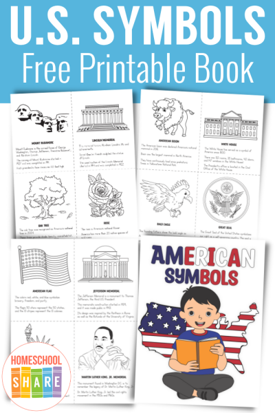 Free Printable American Symbols Book - Homeschool Share