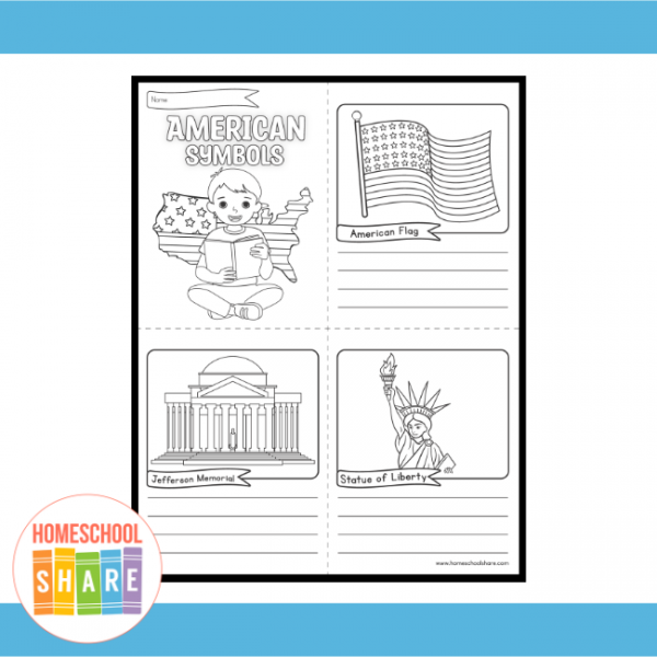 Free Printable American Symbols Book - Homeschool Share