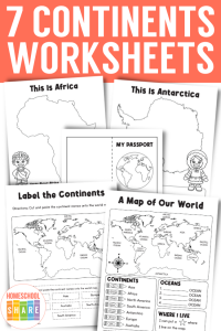 Seven Continents Worksheets - Homeschool Share