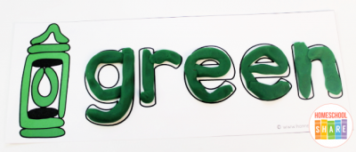 Color Words Playdough Mats - Homeschool Share