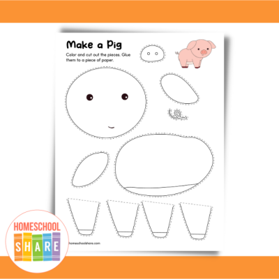 Cut and Paste Farm Animals (free printable crafts!) - Homeschool Share