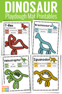 Dinosaur Playdough Mats - Homeschool Share