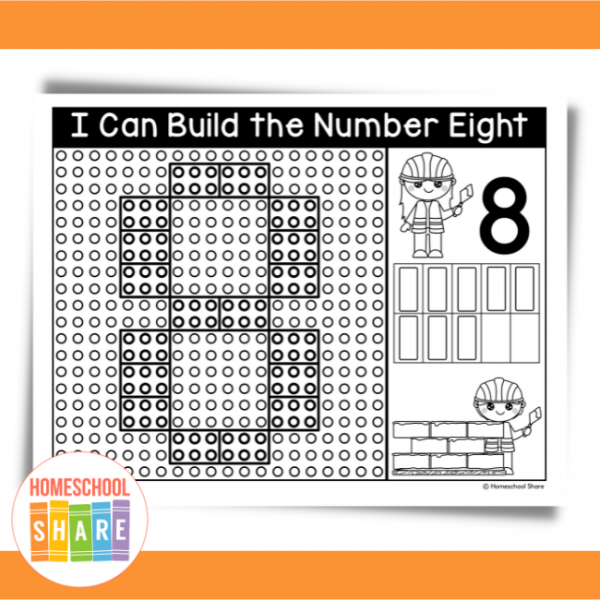 Build with LEGO Numbers Printables - Homeschool Share