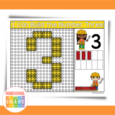 Build with LEGO Numbers Printables - Homeschool Share
