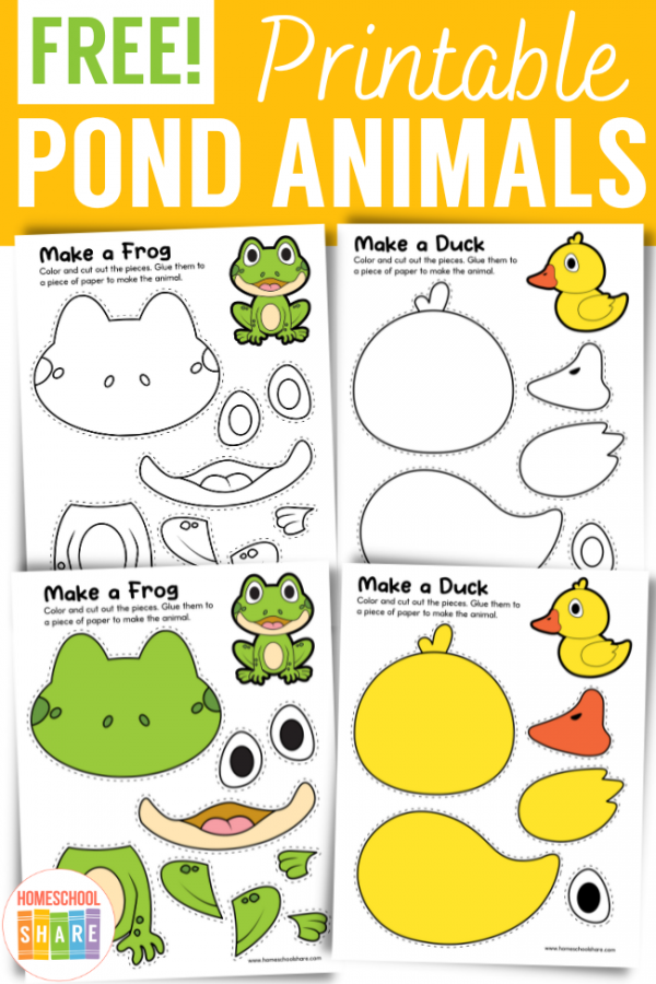 Free Printable Pond Animal Crafts - Homeschool Share