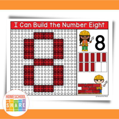 Build with LEGO Numbers Printables - Homeschool Share