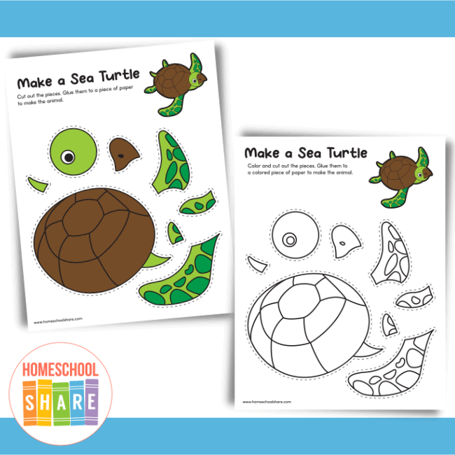 Ocean Animals Craft Printables Homeschool Share Ocean Animals Craft Printables Homeschool Share