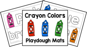 Color Words Playdough Mats - Homeschool Share