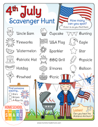 Fourth of July Scavenger Hunt (free printable!) - Homeschool Share