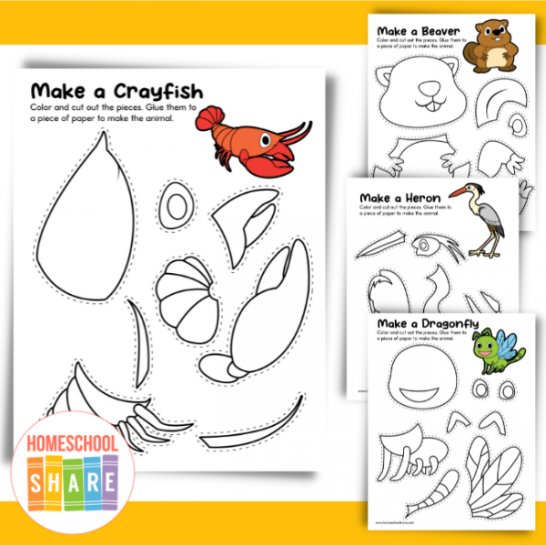 Free Printable Pond Animal Crafts - Homeschool Share