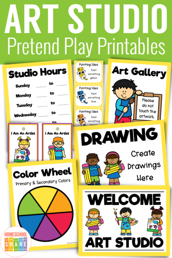 Art Studio Dramatic Play - Homeschool Share