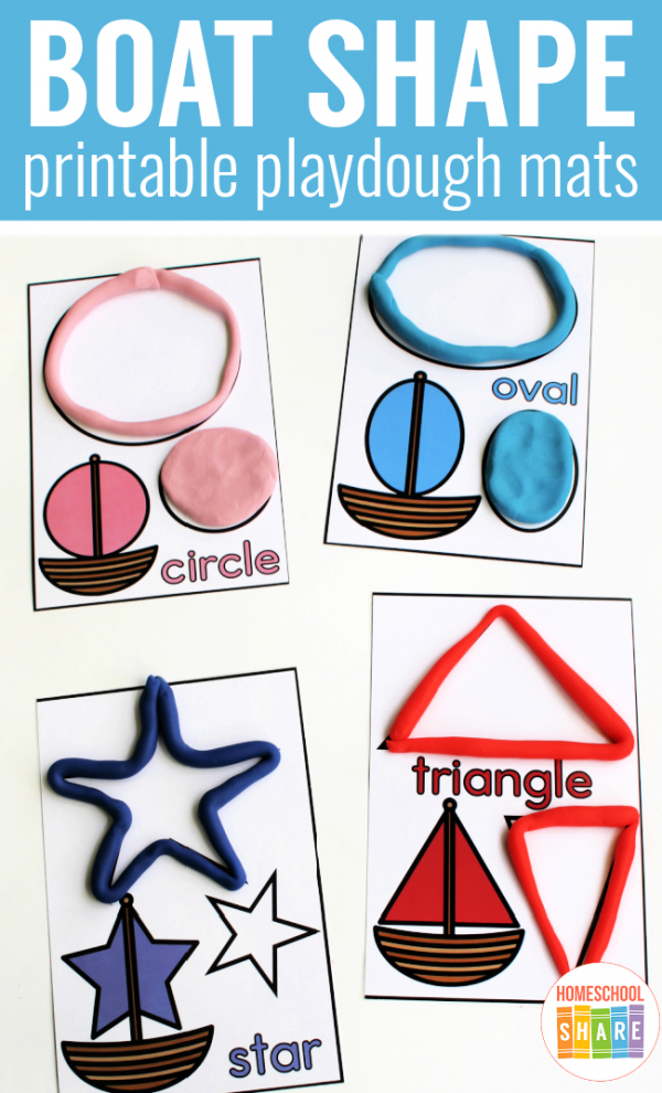 Boat Shape Playdough Mats - Homeschool Share