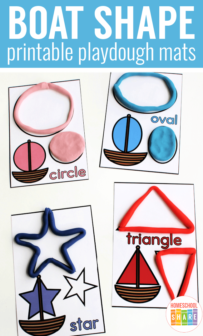 Boat Shape Playdough Mats - Homeschool Share
