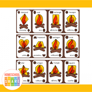 Camping Shapes Go Fish Printable Cards - Homeschool Share