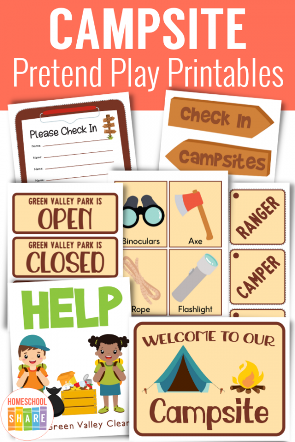 Campsite Dramatic Play Printables - Homeschool Share