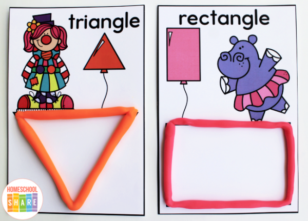 Circus Shapes Playdough Mats - Homeschool Share