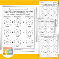 Color Mixing Worksheets (free!) - Homeschool Share