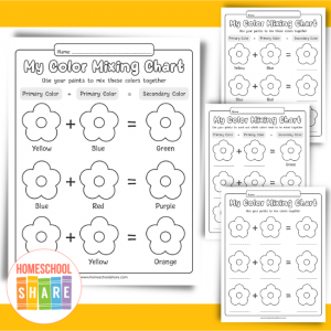 Color Mixing Worksheets (free!) - Homeschool Share