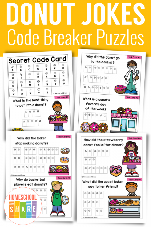 Donut Themed Code Breaker Puzzles - Homeschool Share