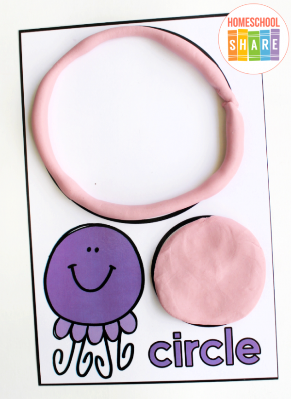 Jellyfish Shape Playdough Mats (free printable!) - Homeschool Share