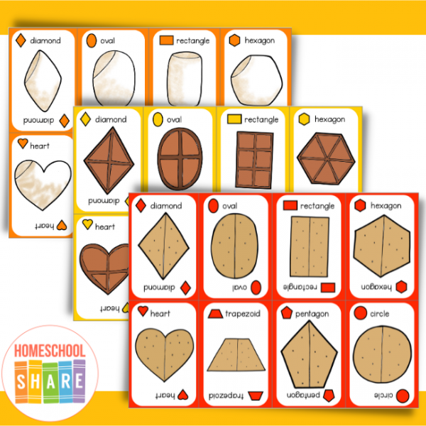Camping Shapes Go Fish Printable Cards - Homeschool Share